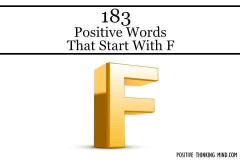 183 Positive Words That Start With F | Positive Thinking Mind